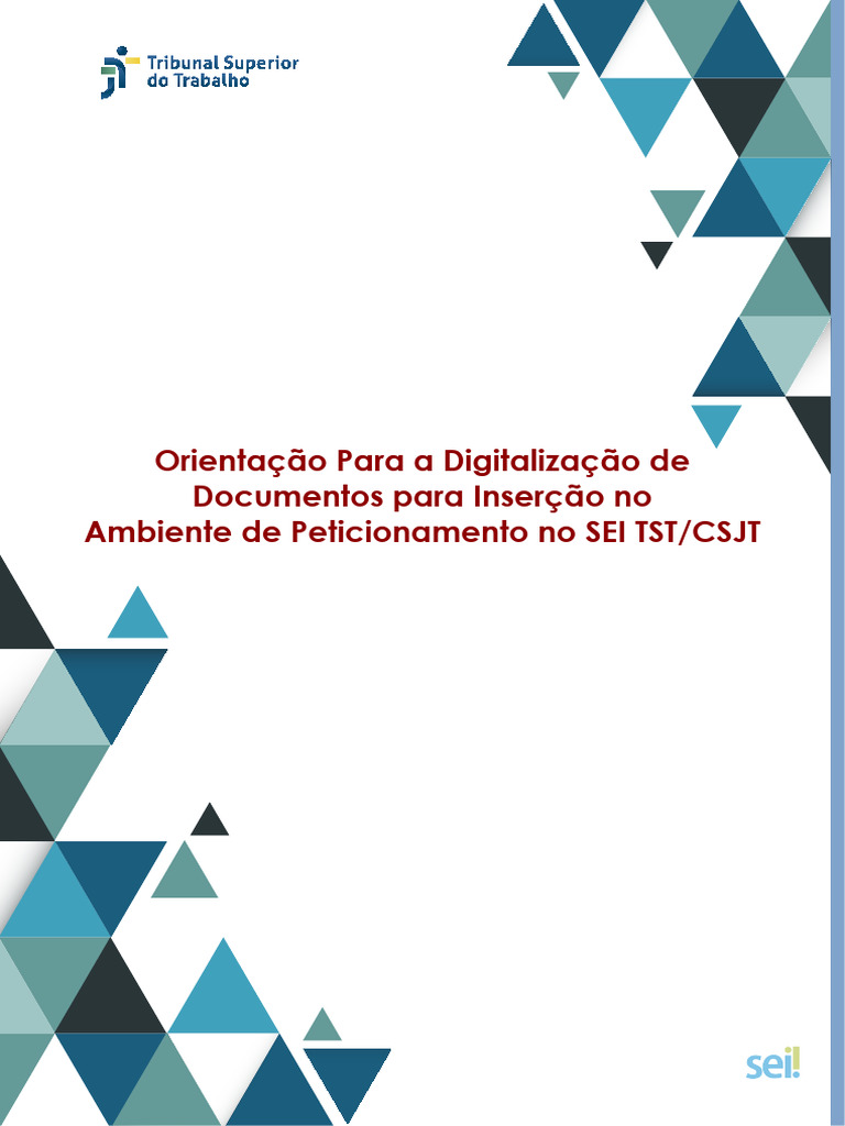 CSJT - Orientacao para A Digitalizacao de Documentos para o SEI | PDF
