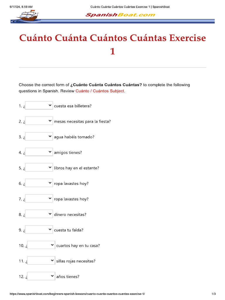 Cuanto, Cuantos | PDF