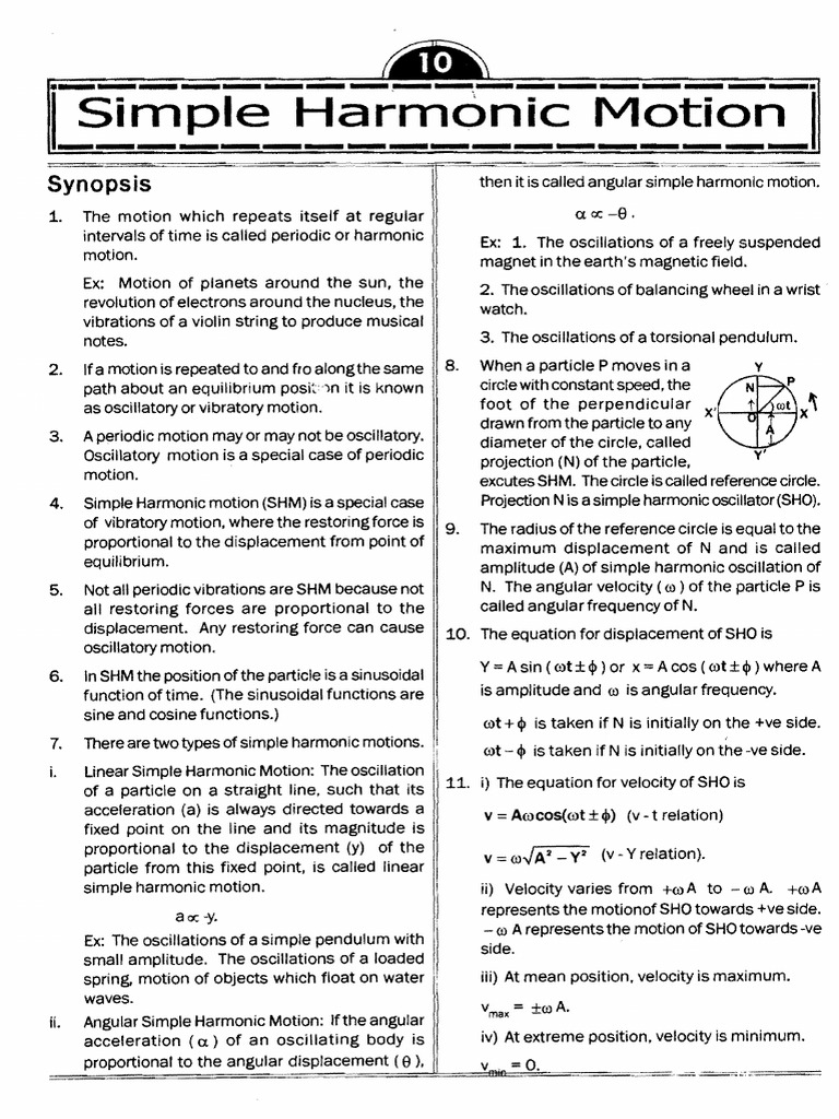 Aqb 10 Simple Harmonic Motion | PDF