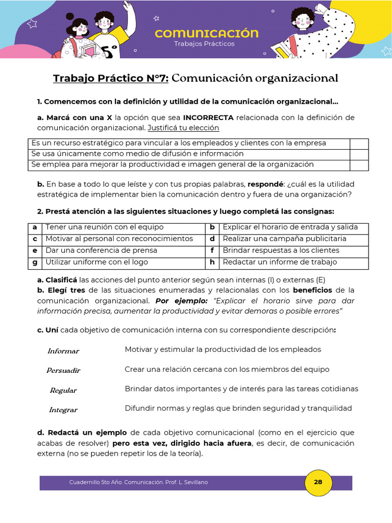 TP 7 Comunicación Organizacional | PDF