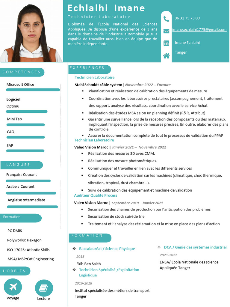 Echlaihi Imane CV | PDF