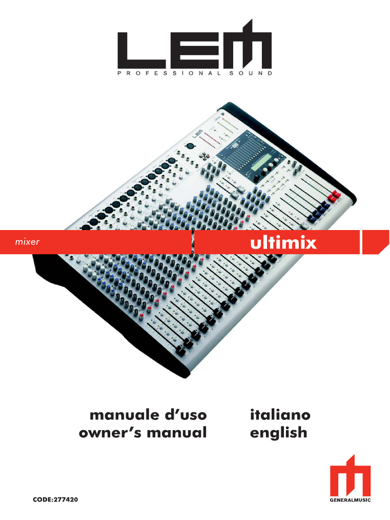 LEM Ultimix Manual | PDF