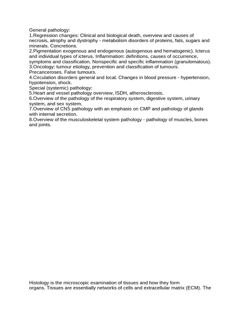 General Histology Basics For PT Students | PDF | Cell Signaling | Meiosis