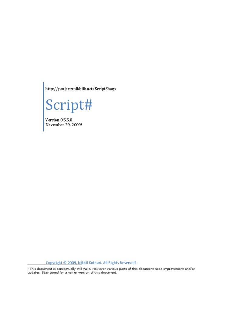 Script Sharp | PDF | Scripting Language | Library (Computing)