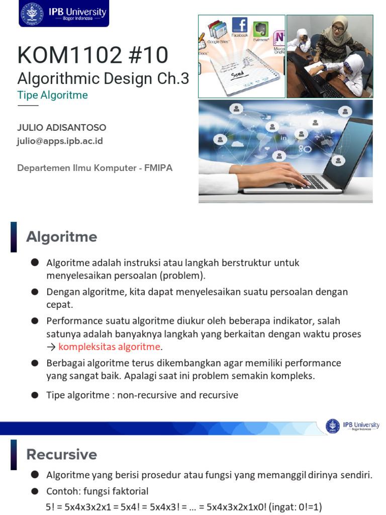 Kom1102-10-Tipe Algoritme | PDF