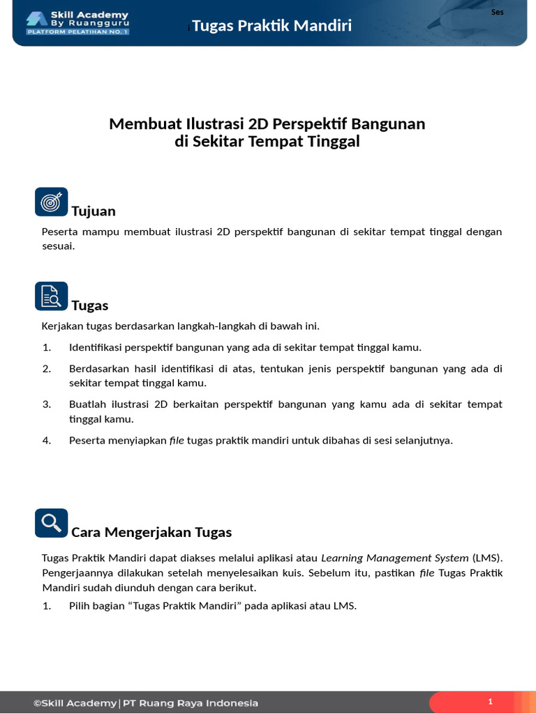 TPM 2 Ilustrasi 2D Perspektif Bangunan | PDF