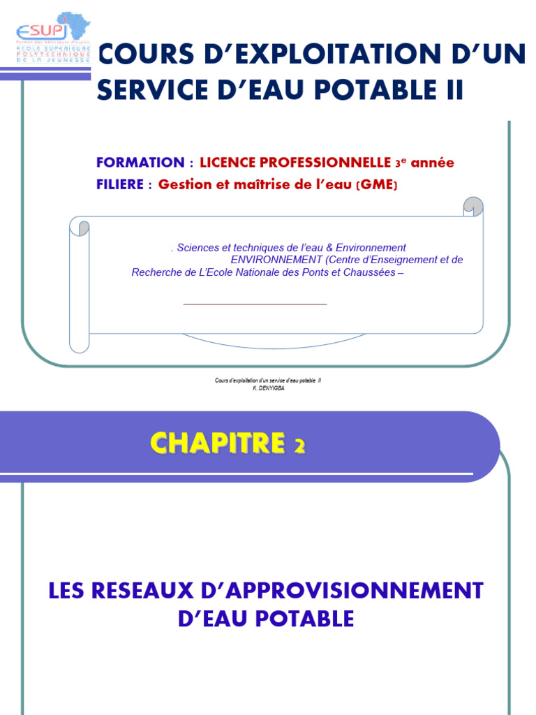Chap 2.1-Les Réseaux AEP | PDF