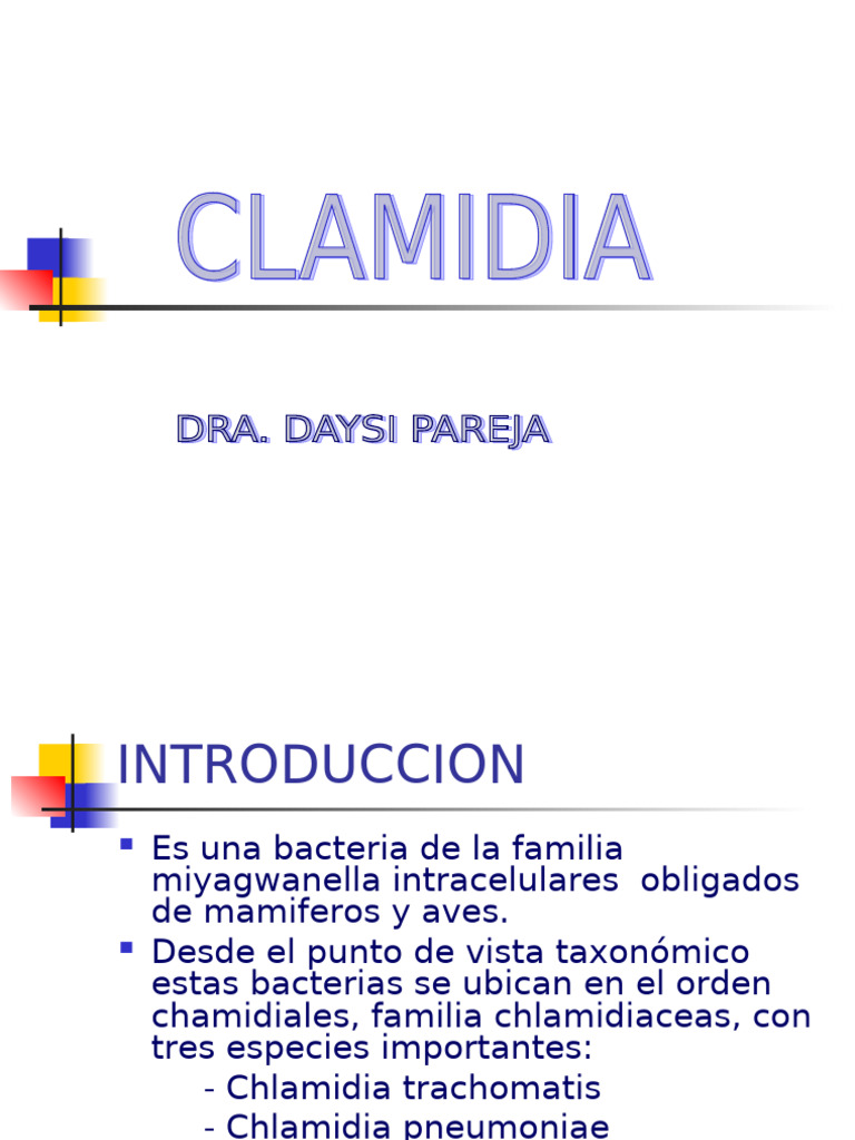 Clamidia Trachomatis - PPT Versión 1 | PDF