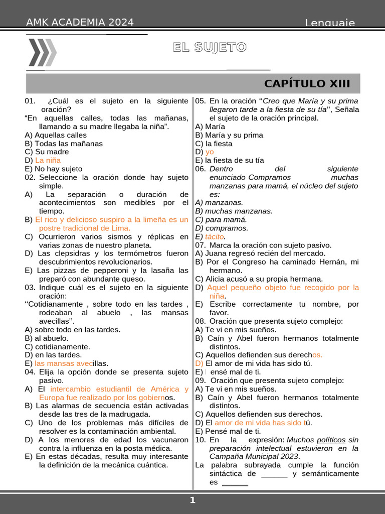 Sem. 07 - Sujeto | PDF