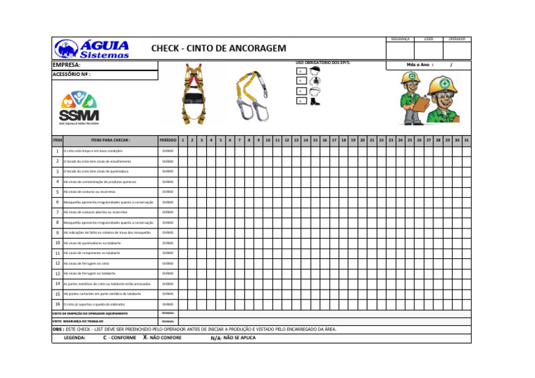 Check List Cinto de Segurança | PDF