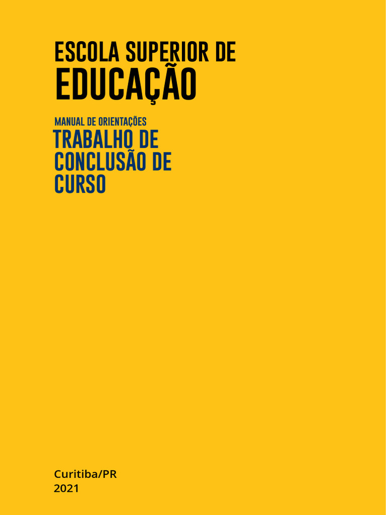 Manual Do Tipo TCC 2021 | PDF