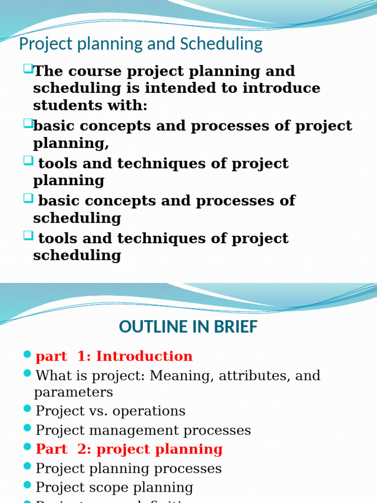 Project Planning and Scheduling2 | PDF