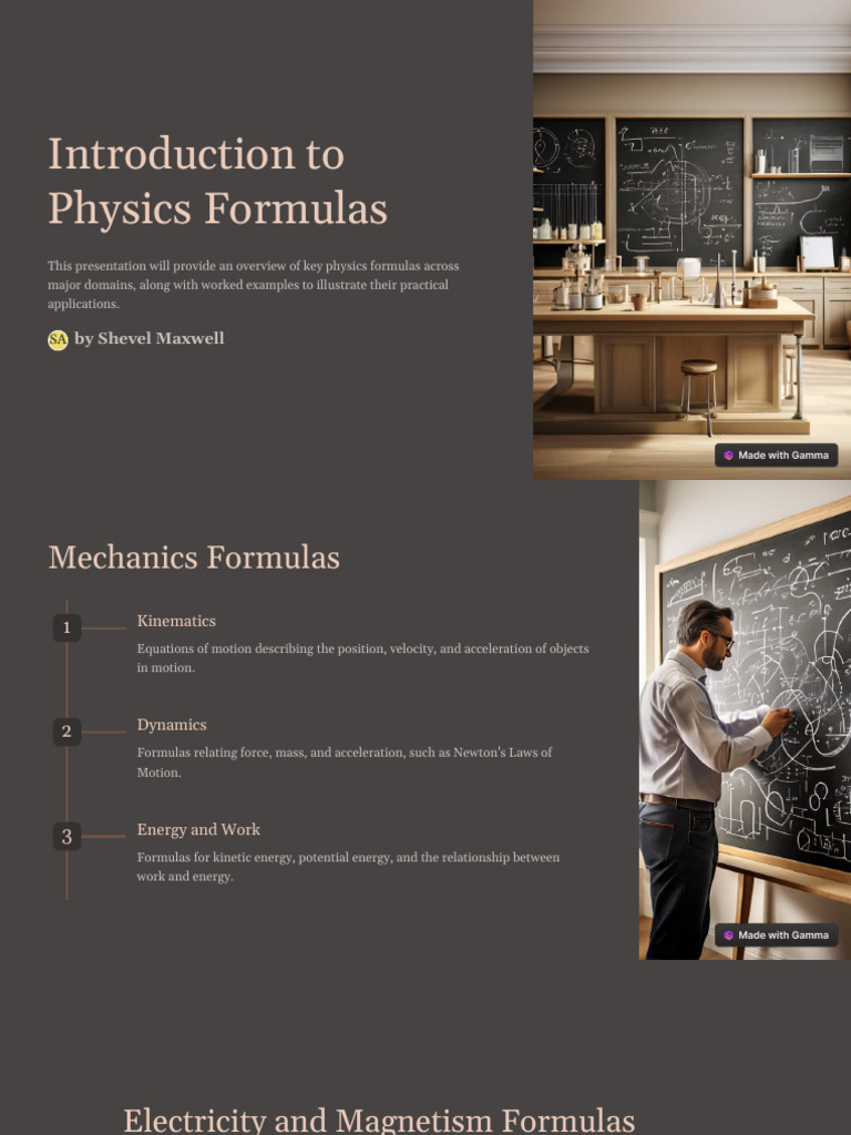 Physics Formulas CSEC | PDF