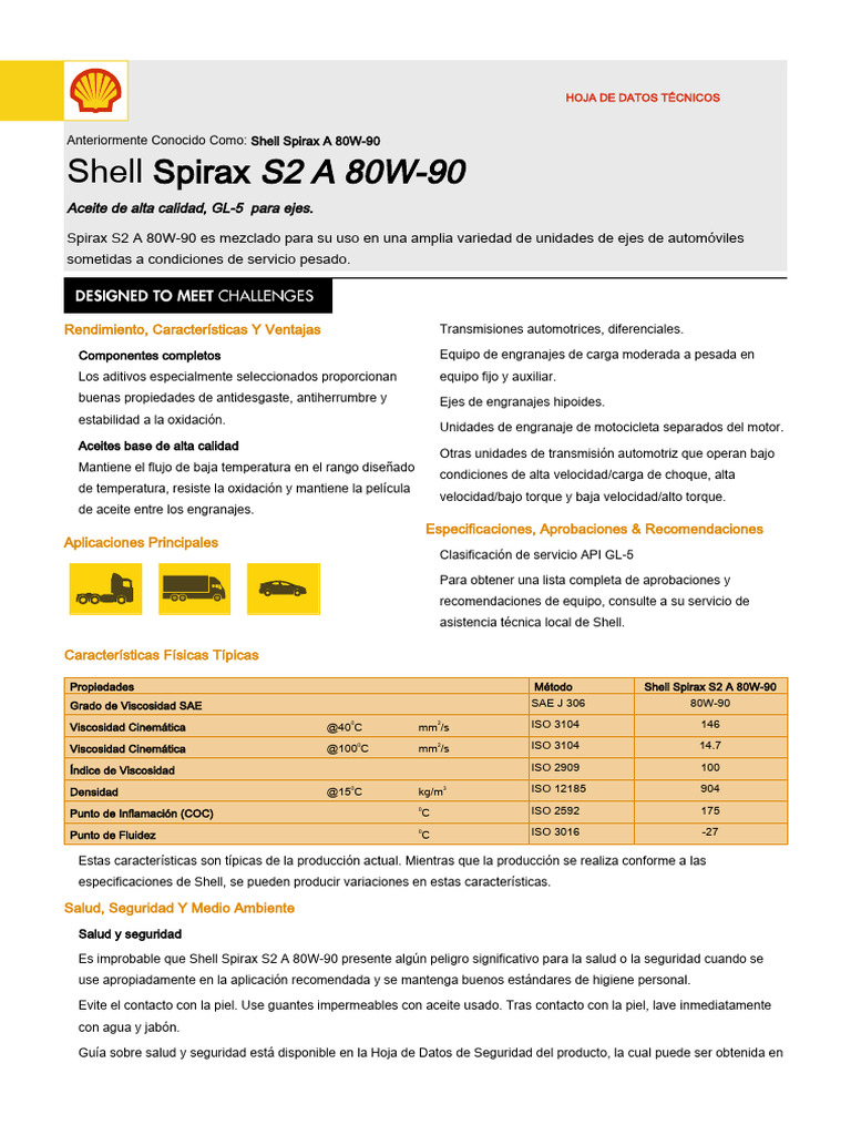 MSDS 80W90 Shell | PDF