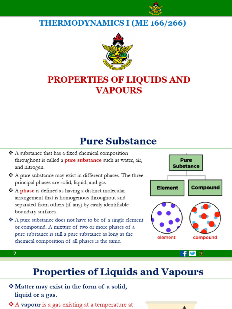 Properties of Pure Substances | PDF