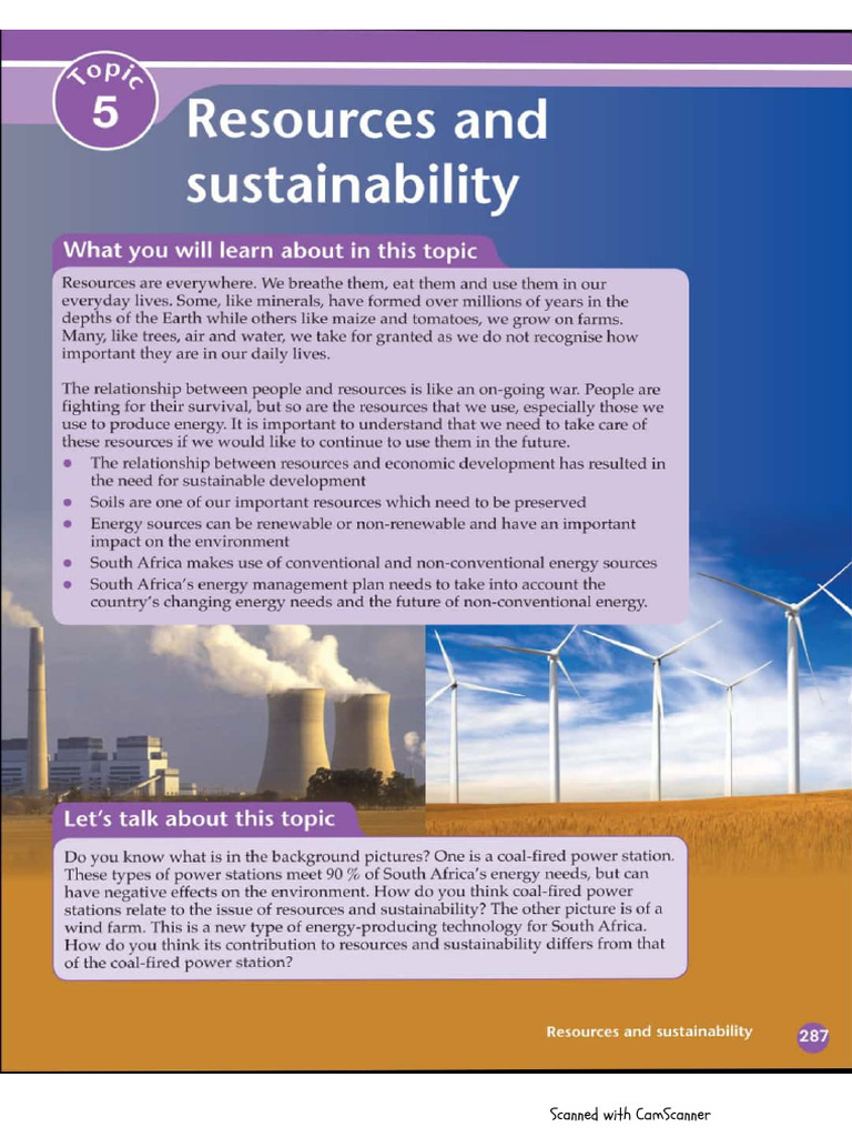 G4All Resources and Sustainability Grade 11 | PDF