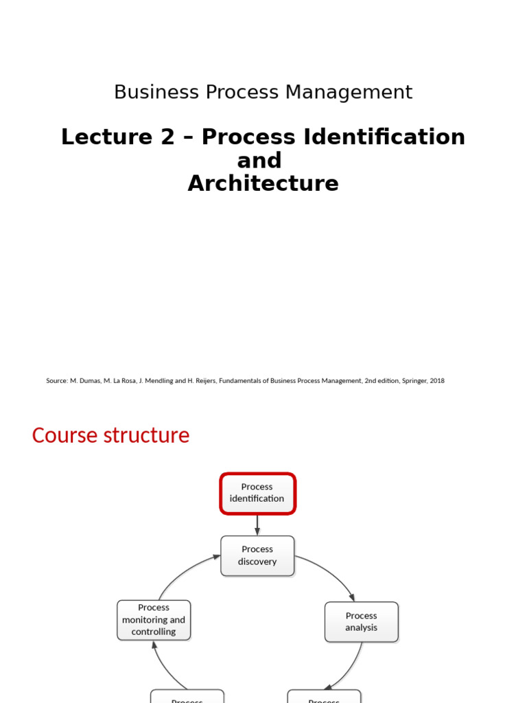 BPM Lecture 2-Process Identification Architecture | PDF