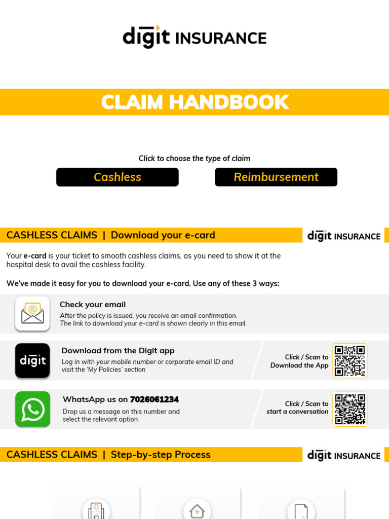 Digit Insurance - Claims Handbook1 | PDF