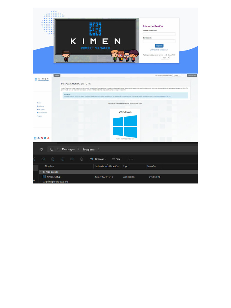 Capturas de Pantalla de KIMEN | PDF