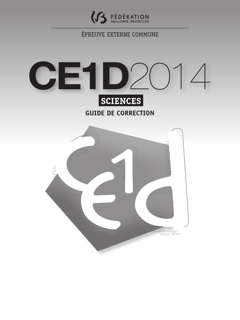 Evaluation Certificative - CE1D - Sciences - 2014 - Dossier de L Enseignant Et Guide de ...
