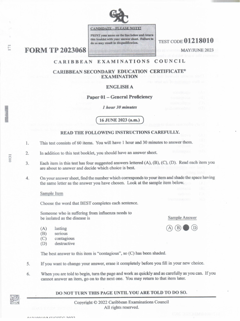 2023 English A May Paper 1 | PDF
