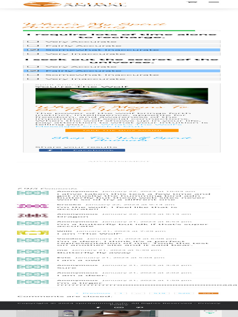 What Is My Spirit Animal Take The Quiz To Find Out! SpiritAnimal - Info ...