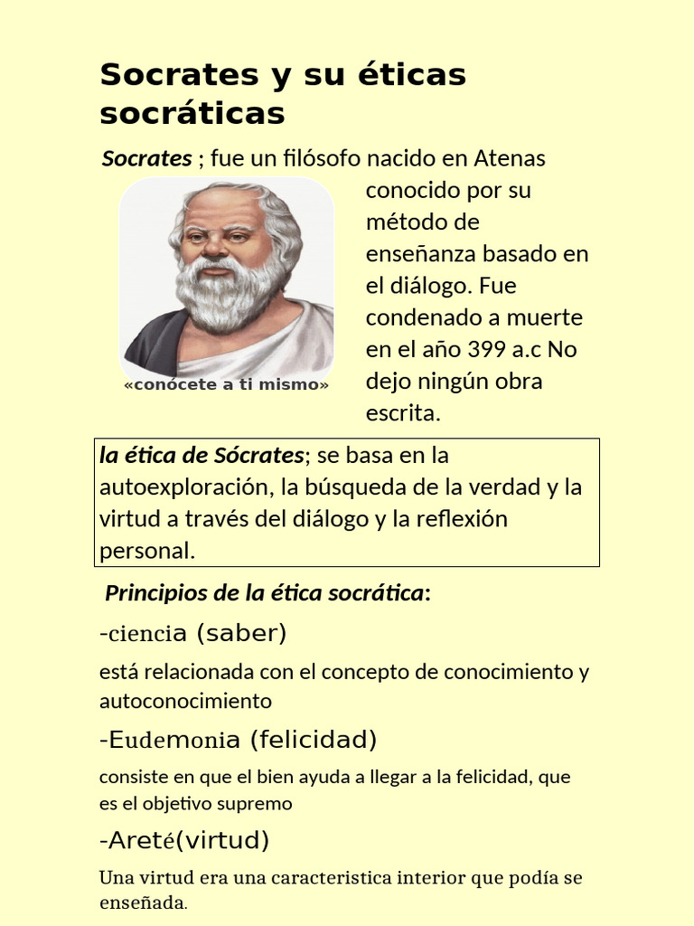 Socrates y Su Éticas Socráticas | PDF