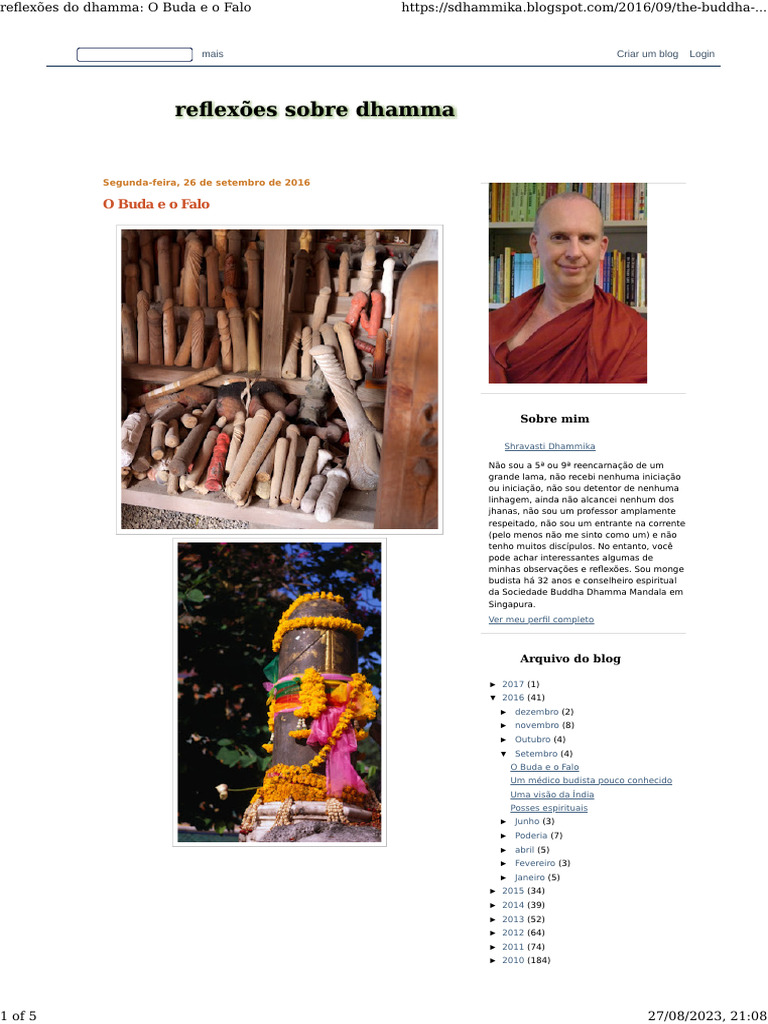 Reflexões Do Dhamma O Buda e o Falo | PDF