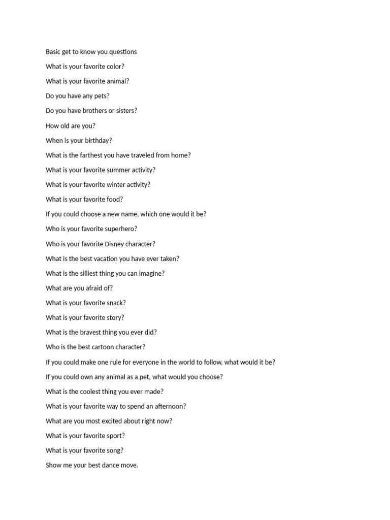 Basic QUestions | PDF