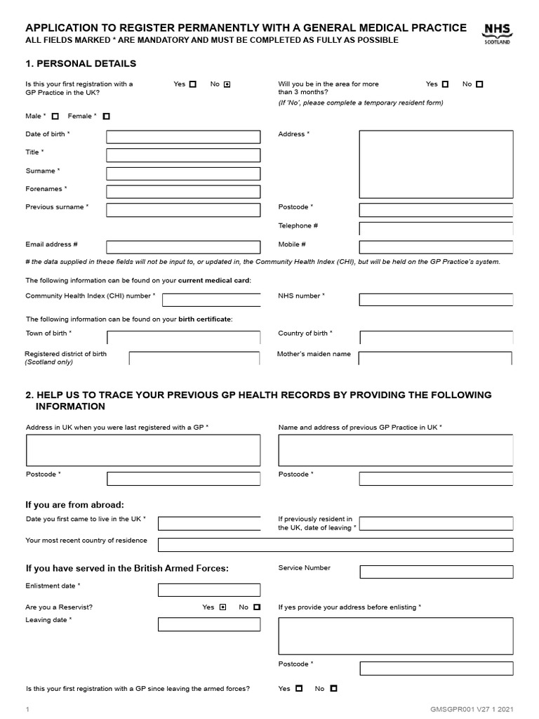 GPR Form - May 2021 Version | PDF