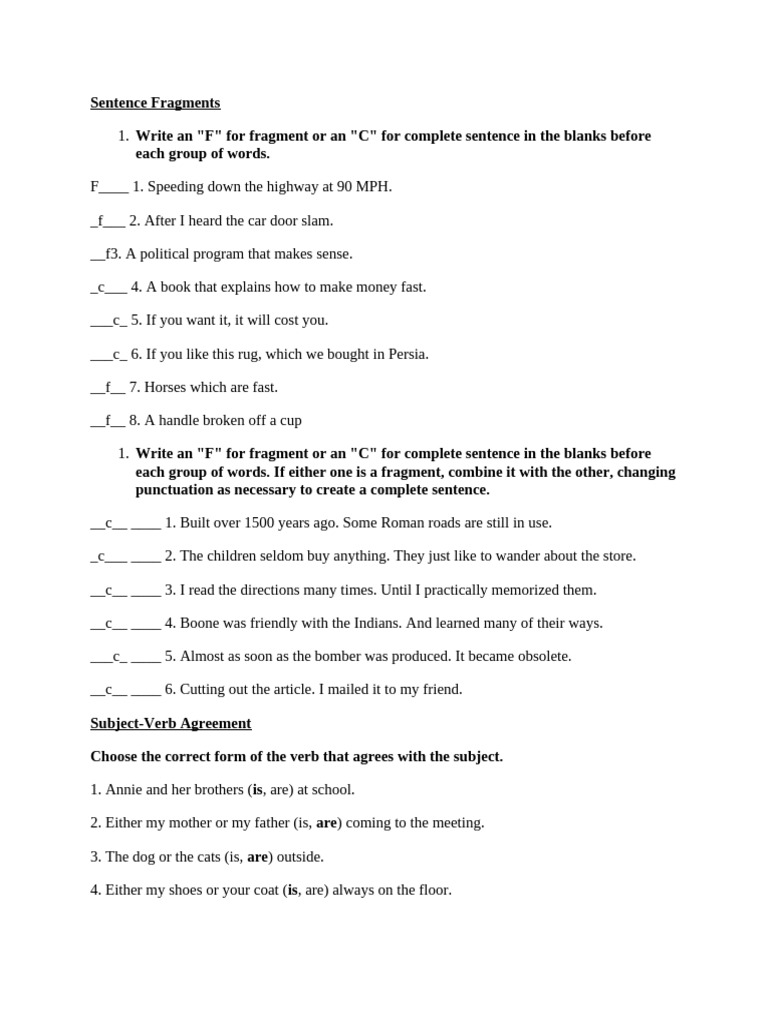 Grammar Fundamentals 1 | PDF