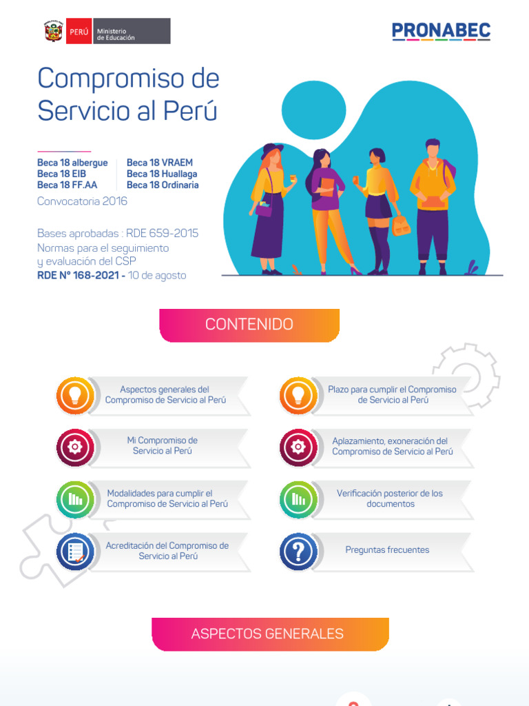 Instructivo - Compromiso Servicio Al Perú - BECA 18 - CONV. 2016 | PDF