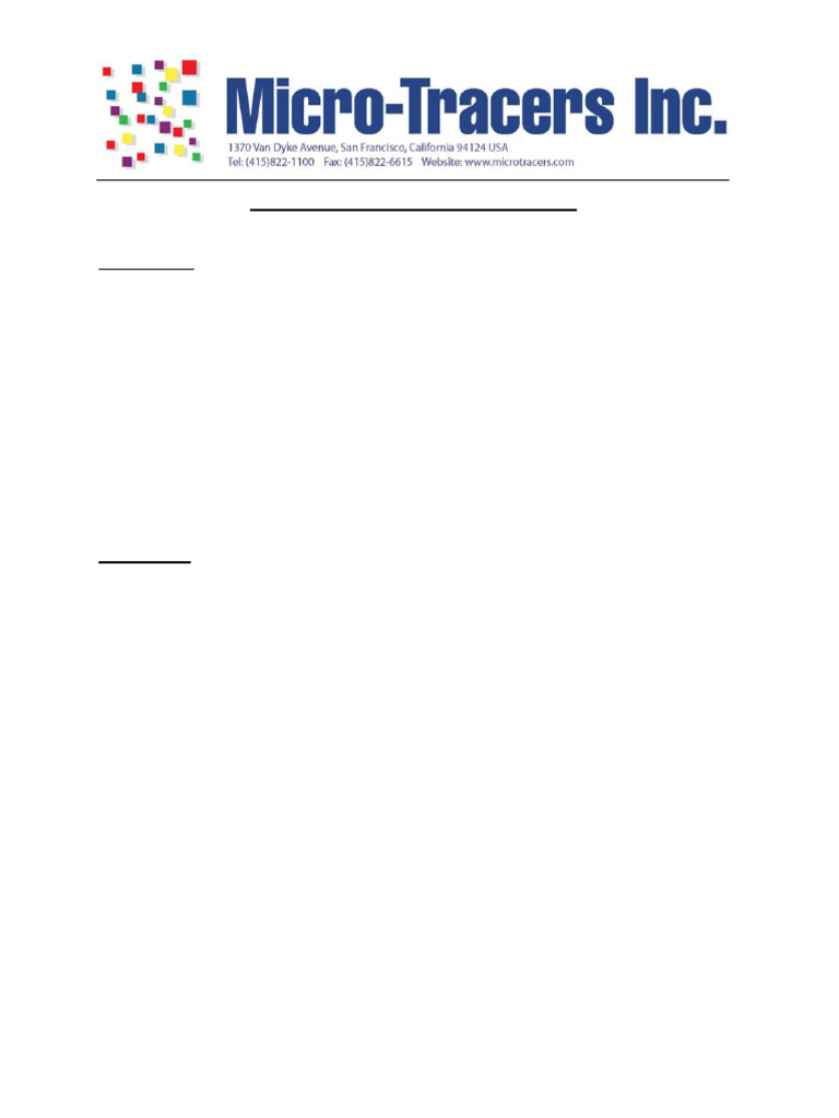A 3 Quantitative Assays With Microtracer F 6 12 13 ZE 1 | PDF