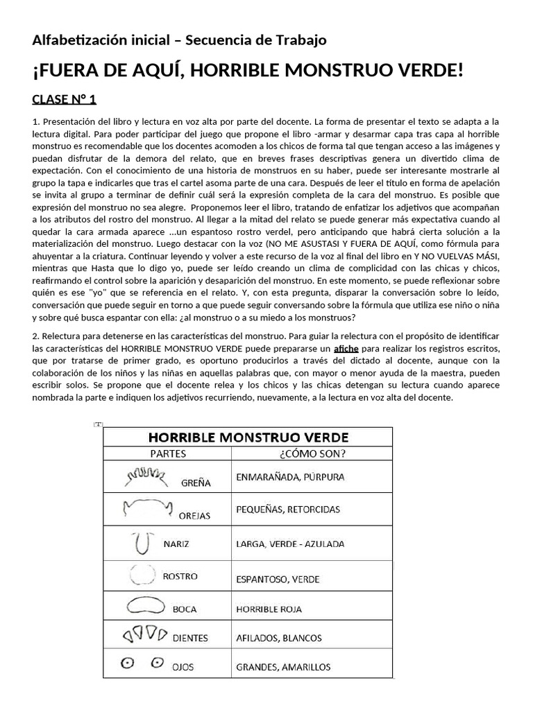 Fuera de Aquí Horrible Monstruo Verde | PDF