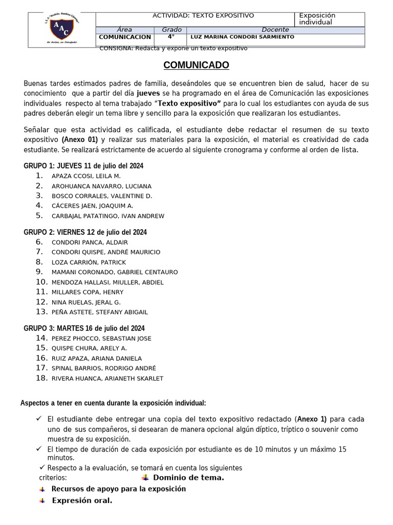 Trabajo Texto Expositivo Stefany. | PDF
