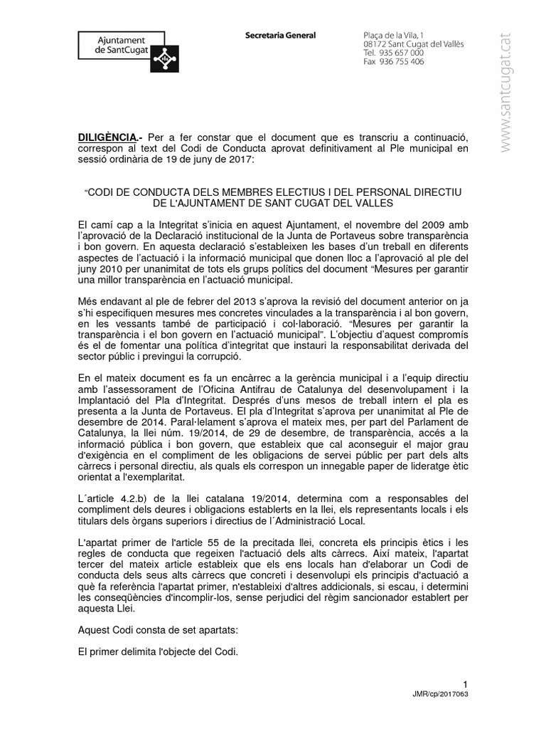 TEMA 23 - Codi - de - Conducta | PDF