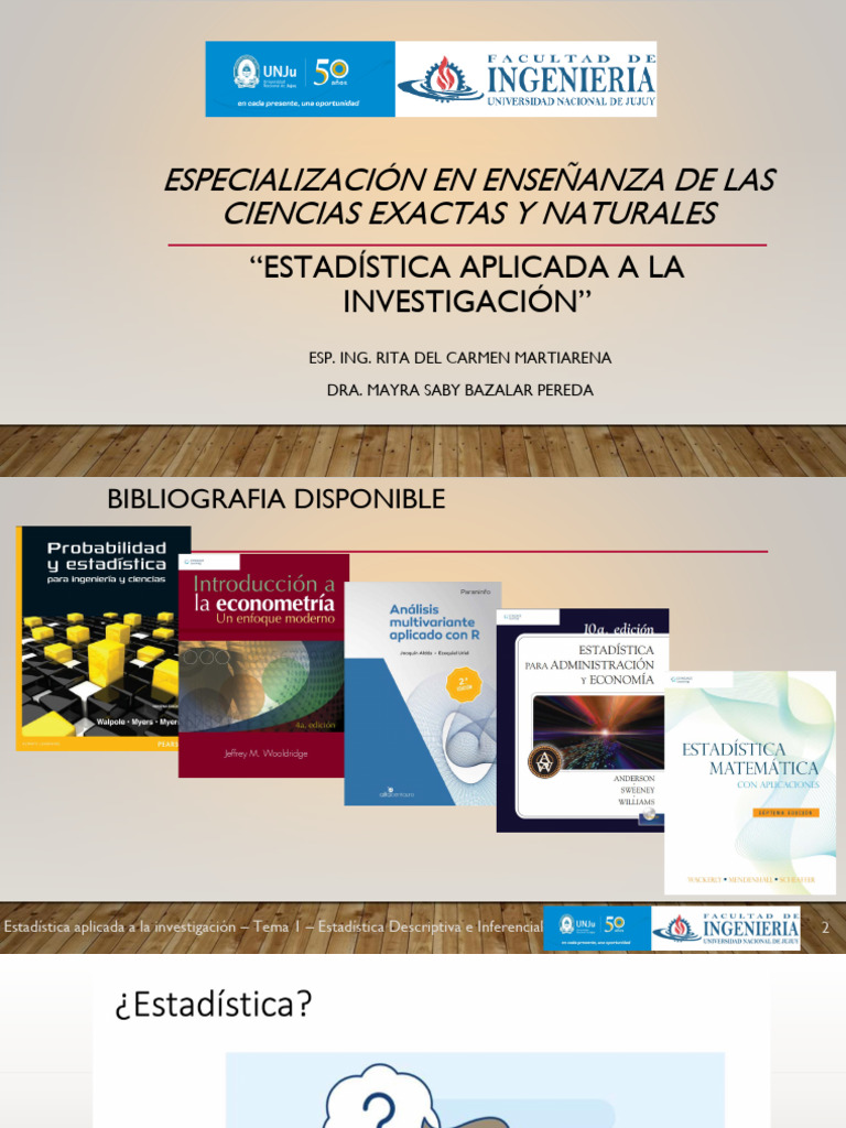 Tema 1. Estadistica Descriptiva e Inferencial v2 | PDF