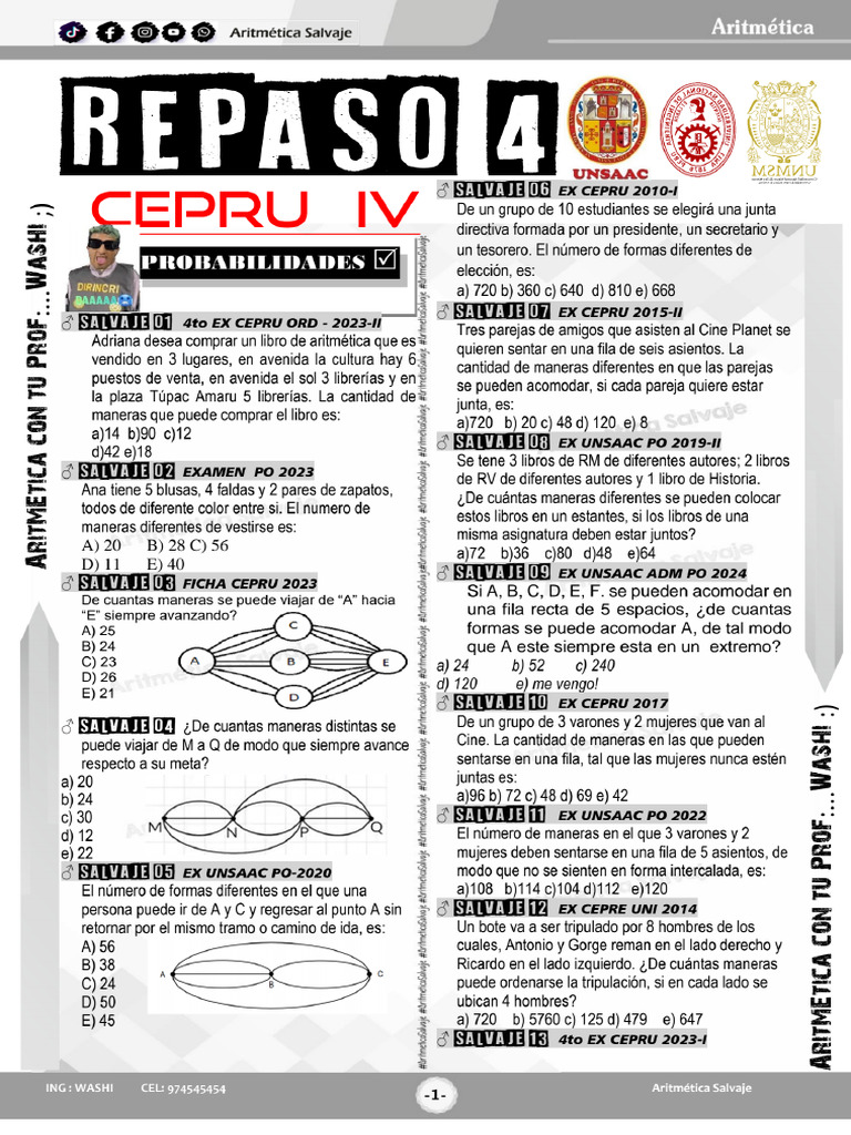 Repaso - 4to Examen Cepru | PDF