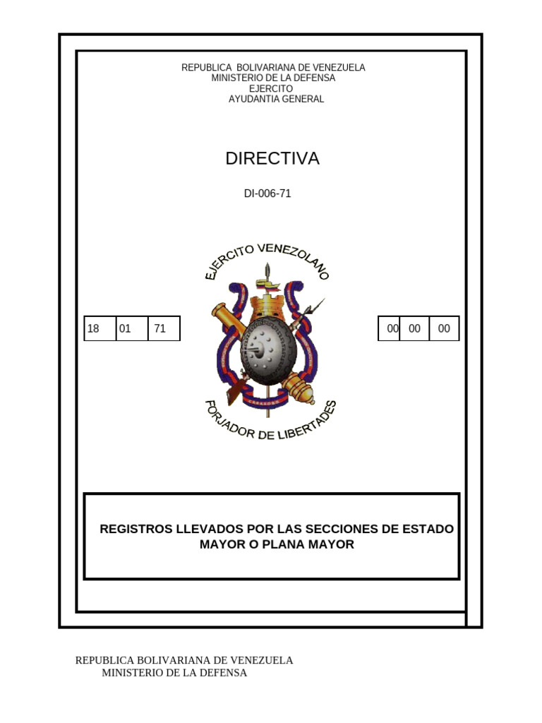 Directiva Di-006-71 | PDF