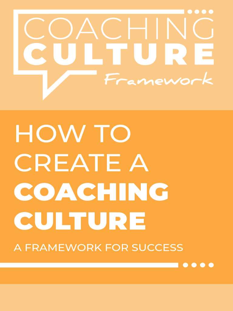 Coaching Culture Framework PDF | PDF