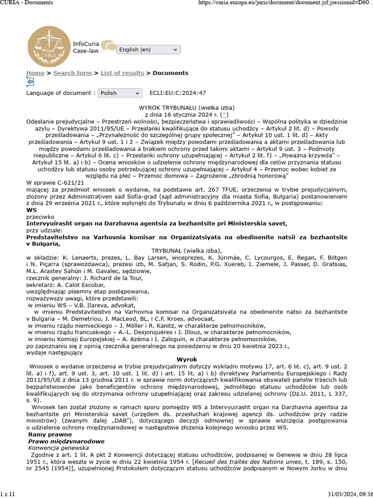 CURIA - Documents | PDF