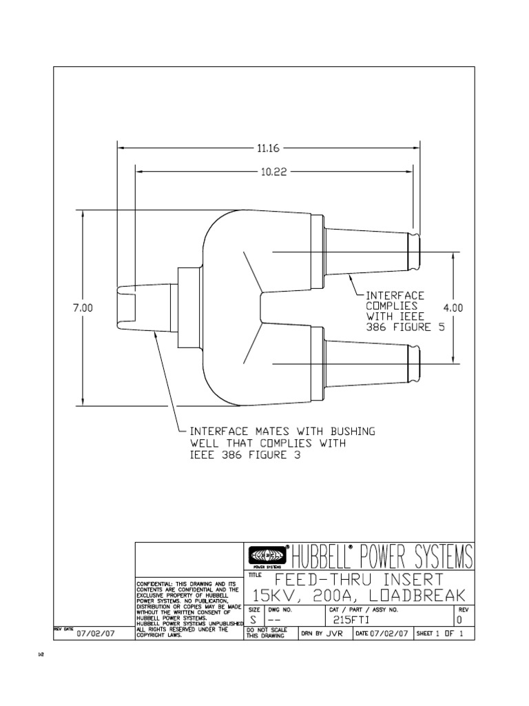 15kv 200a Loadbreak Feedthru Insert 215fti | PDF