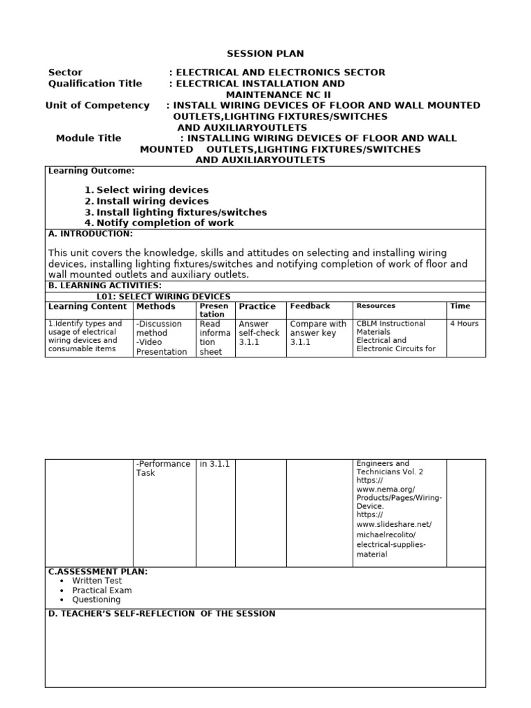 Session Plan Core3 | PDF