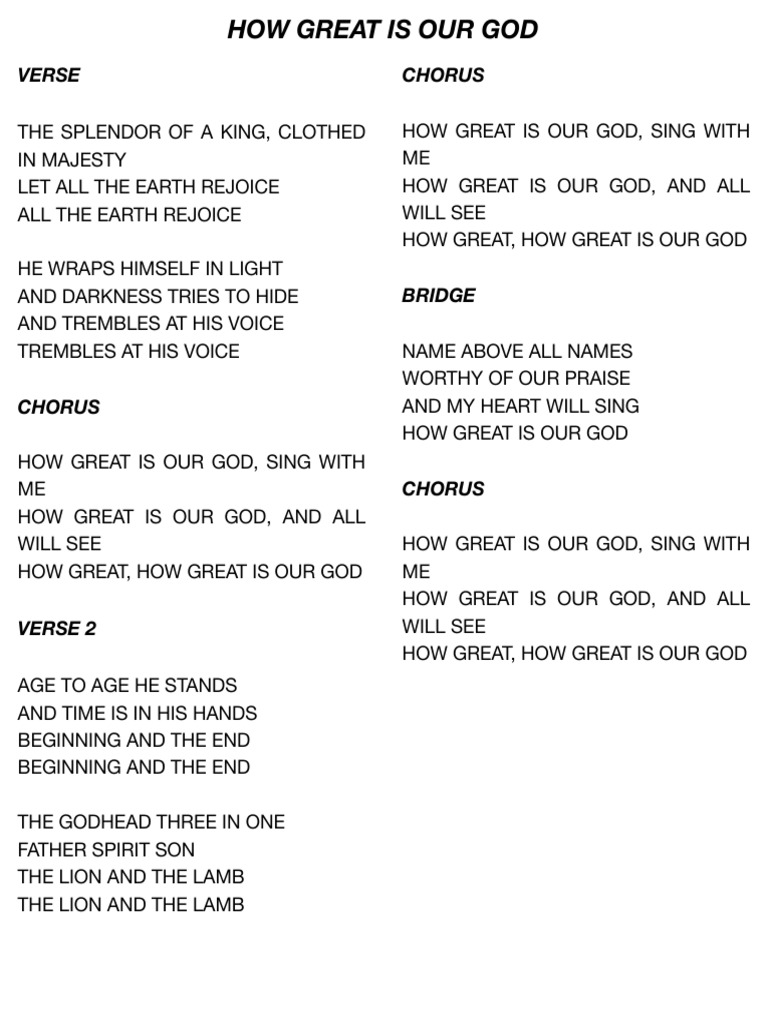 How Great Is Our God (Esp:ing) | PDF