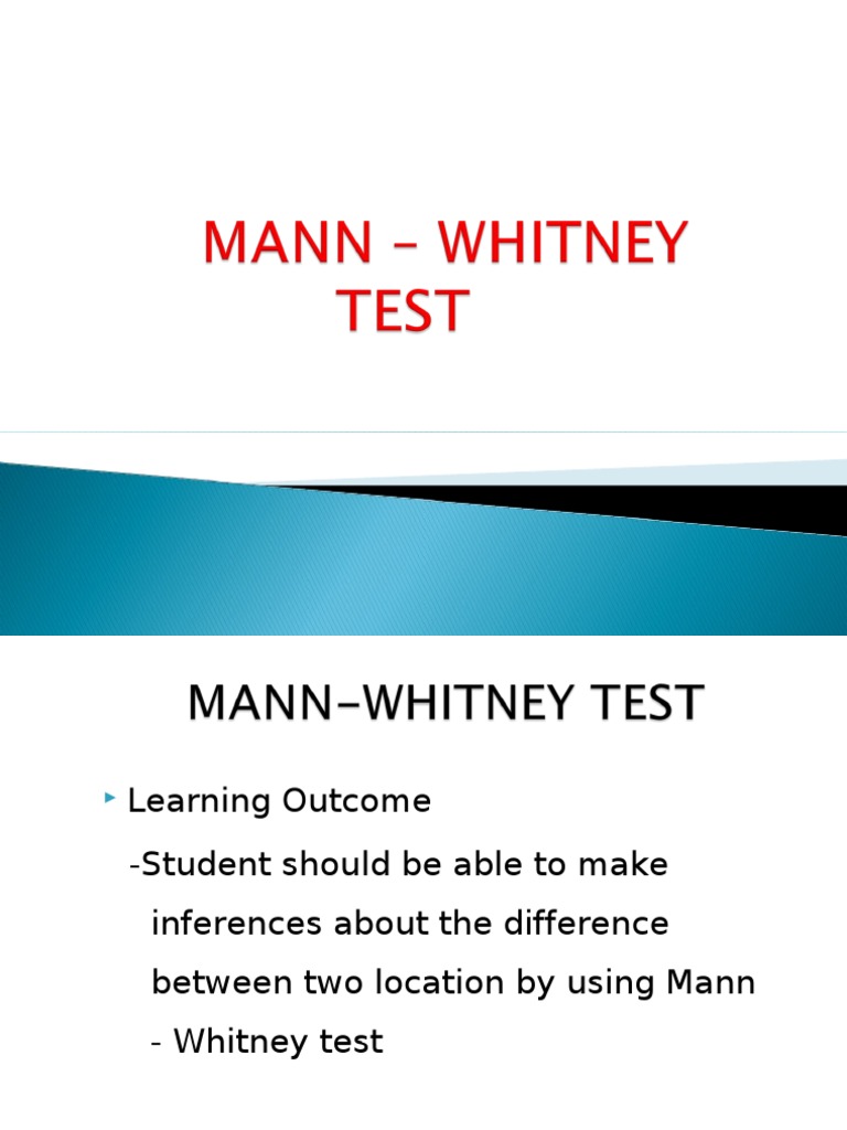 Mann Whitney Example | PDF | Scientific Method | Statistical Theory