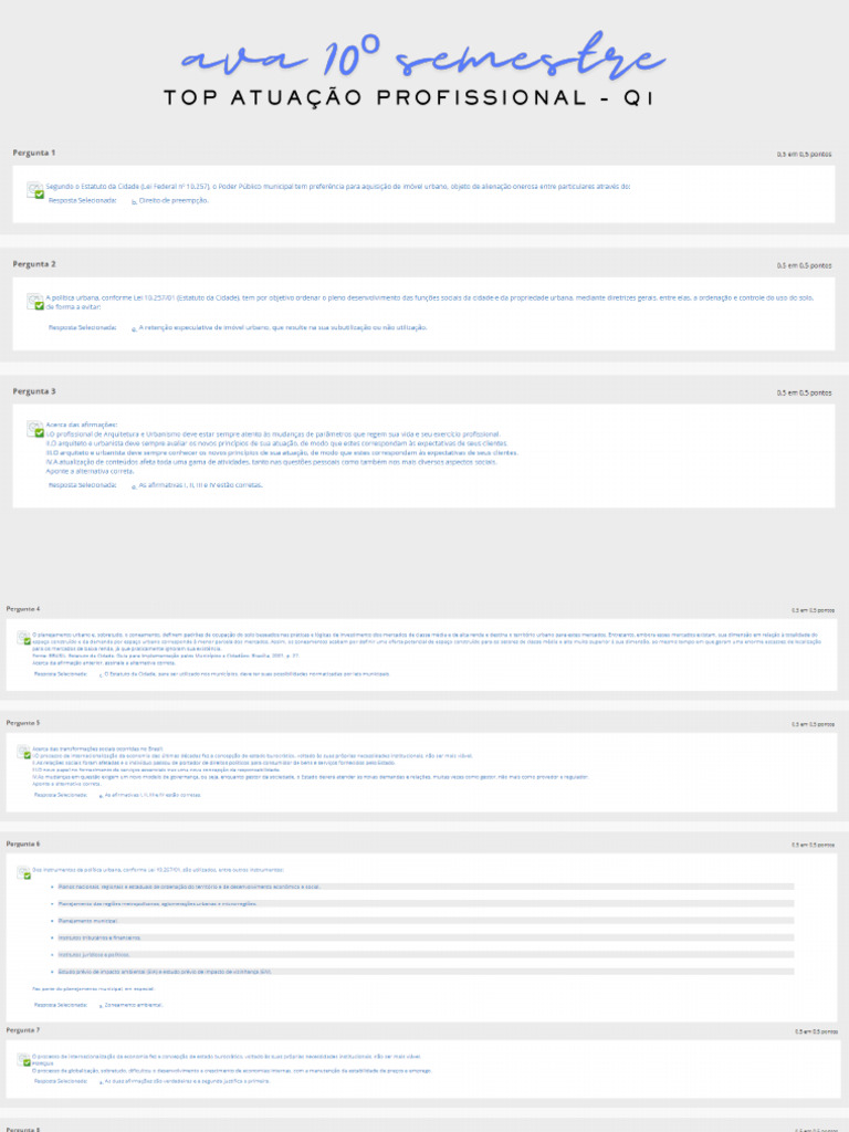 Questionario Ava 1 | PDF