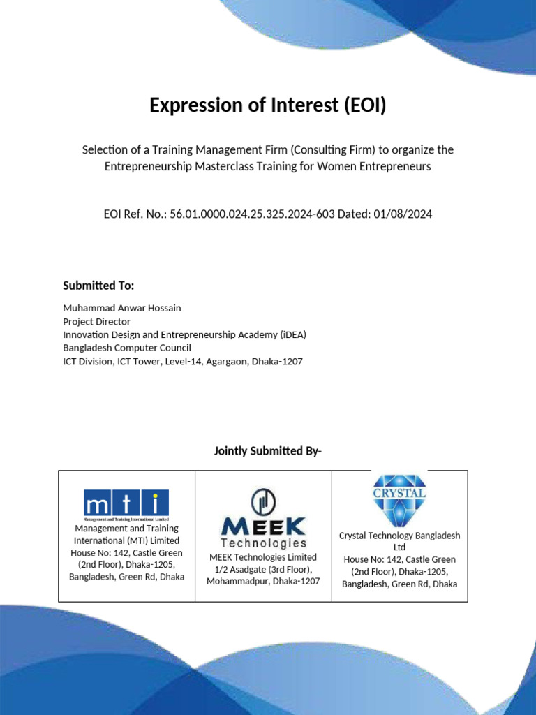 EOI - Entrepreneurship Masterclass Training - V1.0-Compressed | PDF