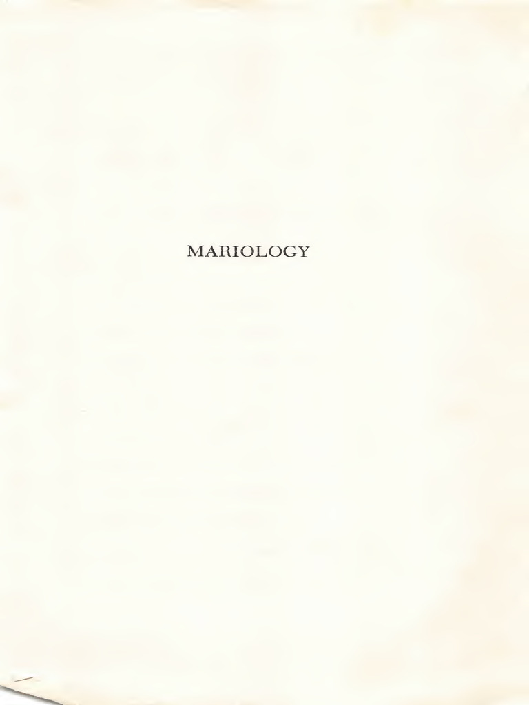 Mariology Text | PDF