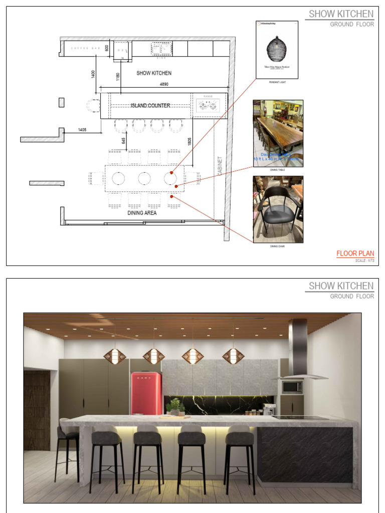 Show Kitchen - Cabinet and Section Details - 05042024-Revised | PDF