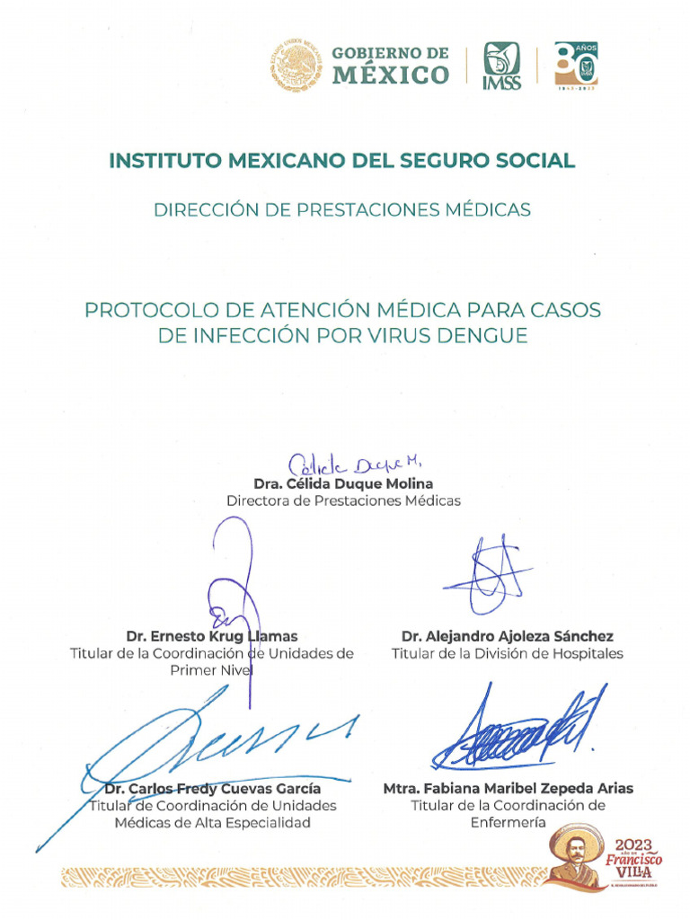 Protocolo Atn. Médica para Casos Por Dengue NOV 2023 | PDF